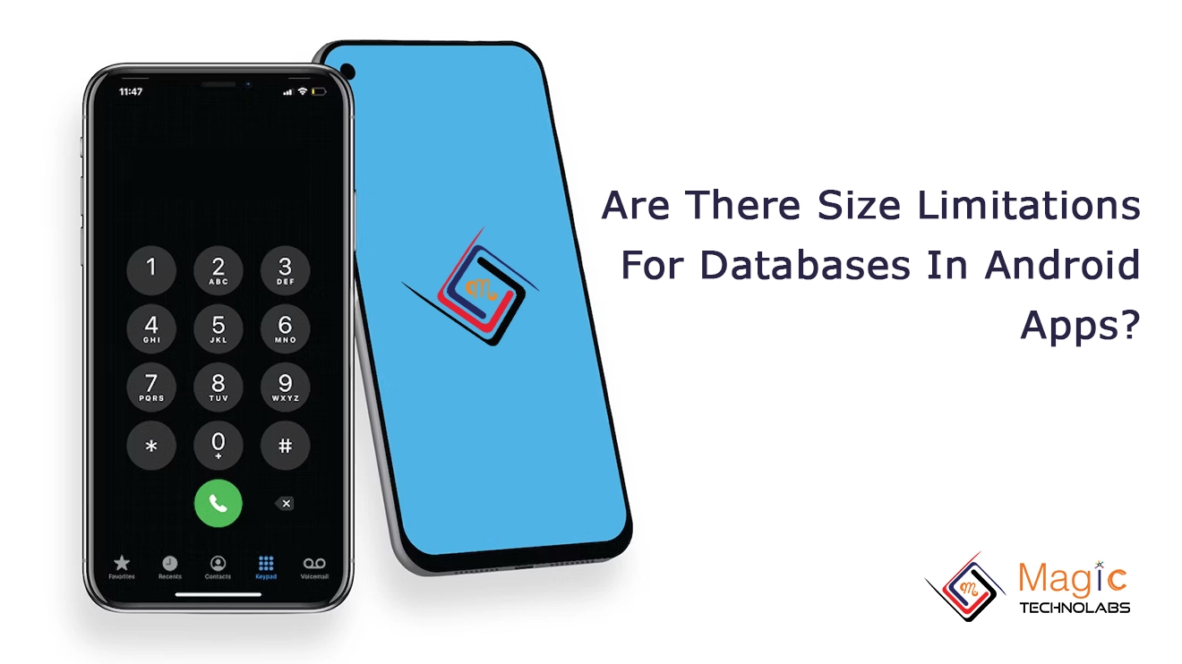 Are there size limitations for databases in Android apps?
